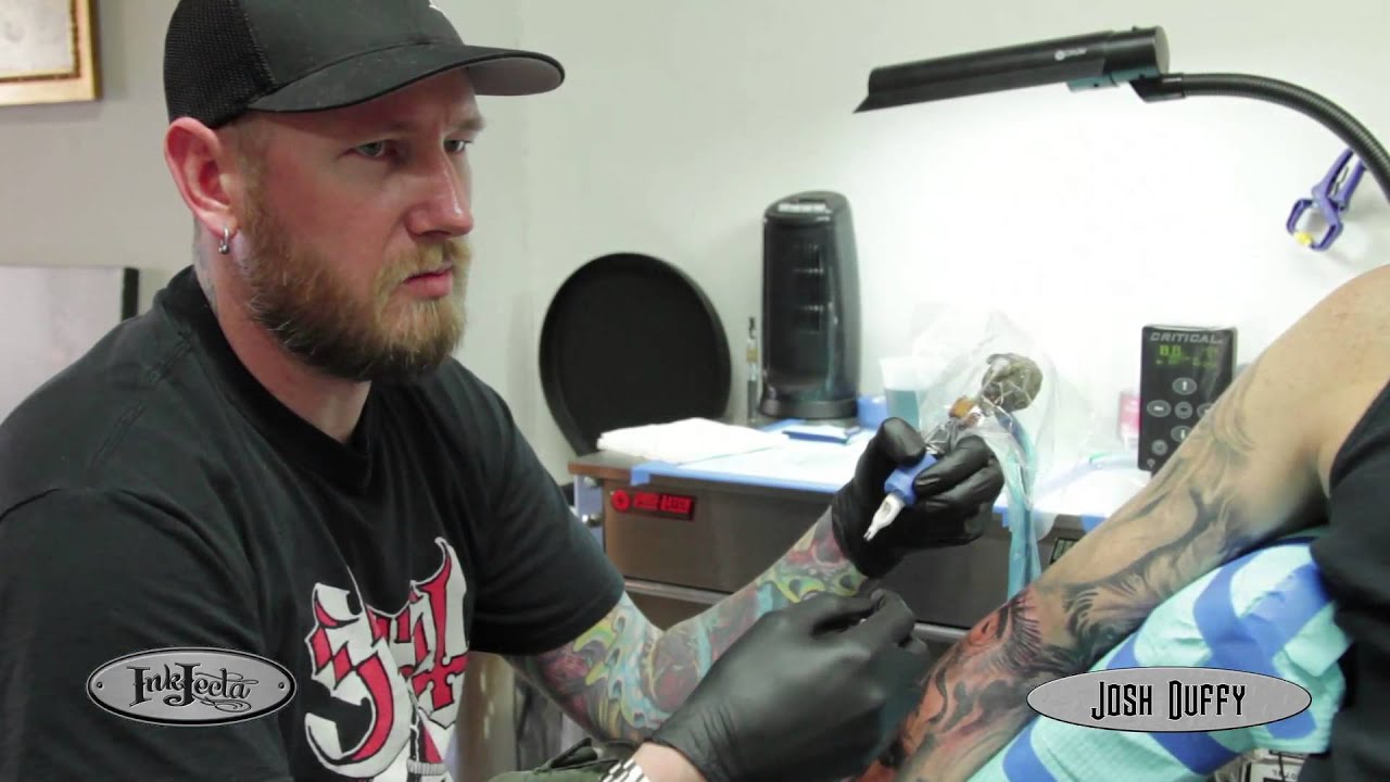 Josh Duffy using and talking about his InkJecta machine set up - YouTube