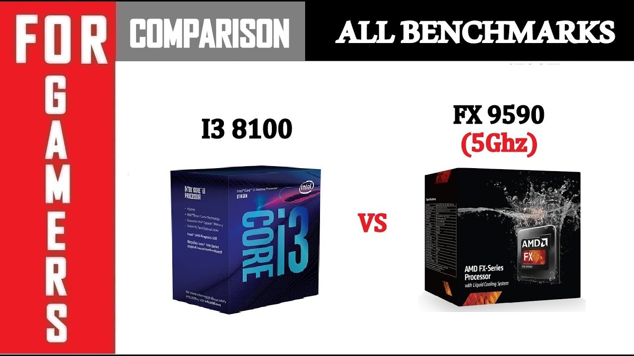 (5Ghz) AMD FX 9590 vs I3 8100 | GTX 1070Ti | - YouTube
