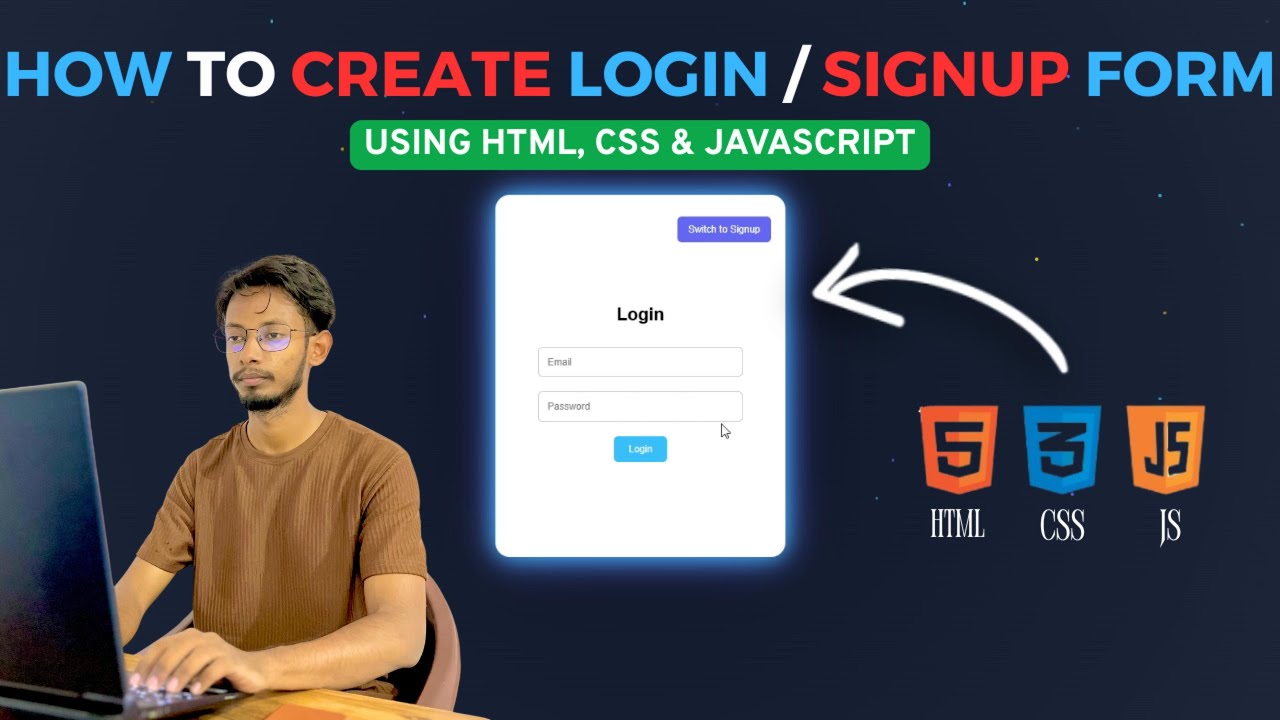 How to Create a Login & Signup Form with Animation 2025 | HTML CSS ...
