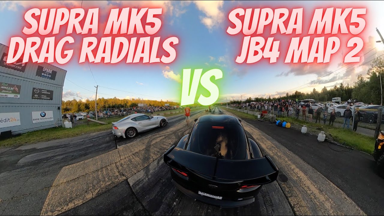 Drag Race Supra MK5+jb4 VS Supra MK5 Stock - YouTube
