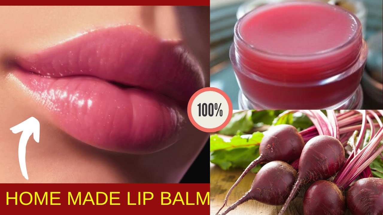 How To Make All Natual LIP BALM at Home for Soft Pink Lips -100% ...