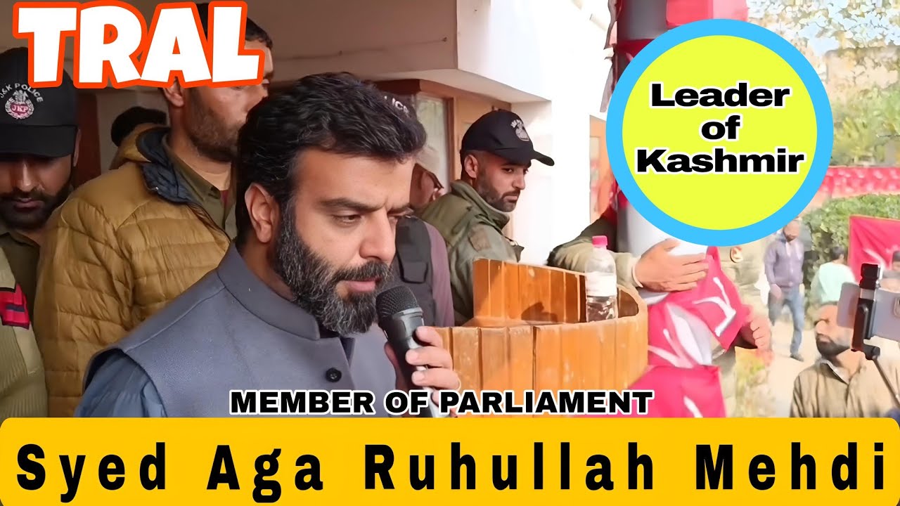 Member of Parliament Syed Aga Ruhullah Mehdi addresses NC workers at ...