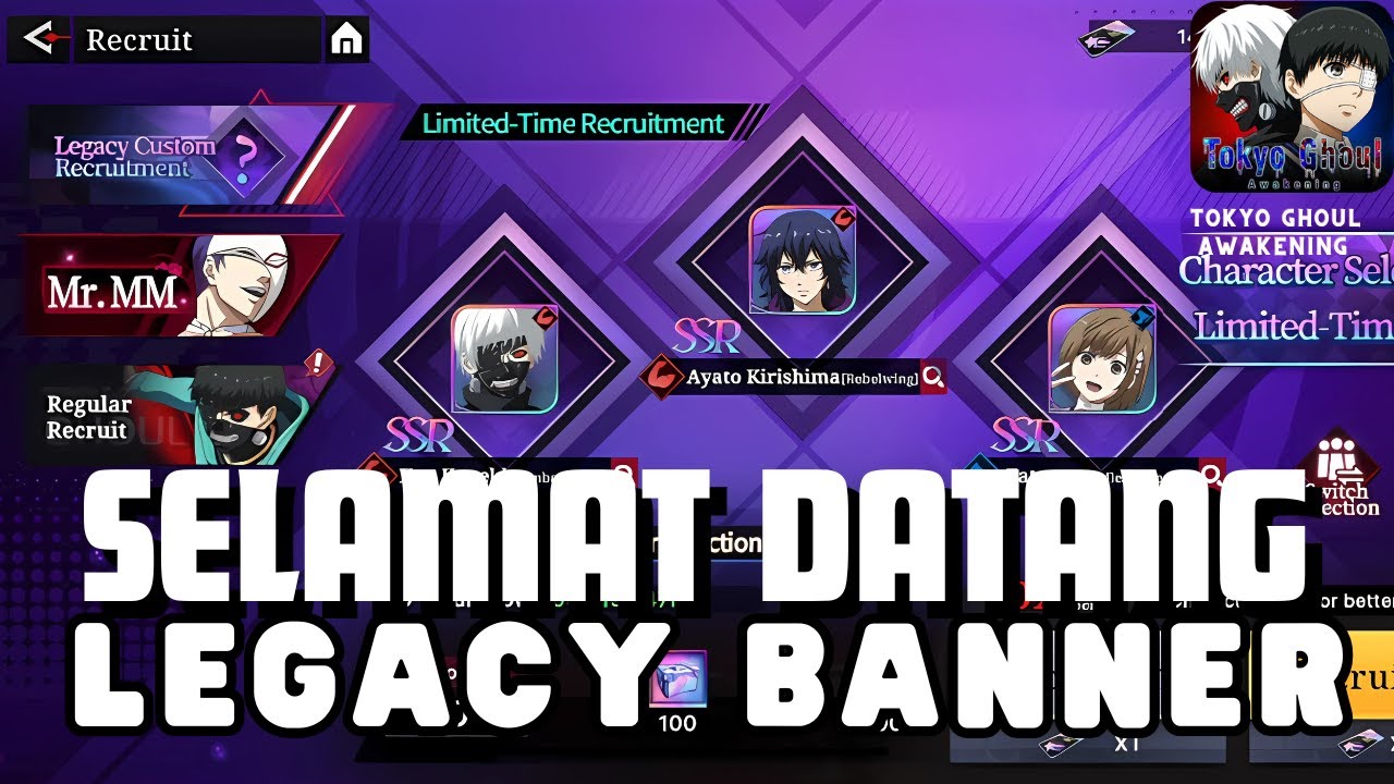SELAMAT DATANG LEGACY BANNER | TOKYO GHOUL : AWAKENING - YouTube