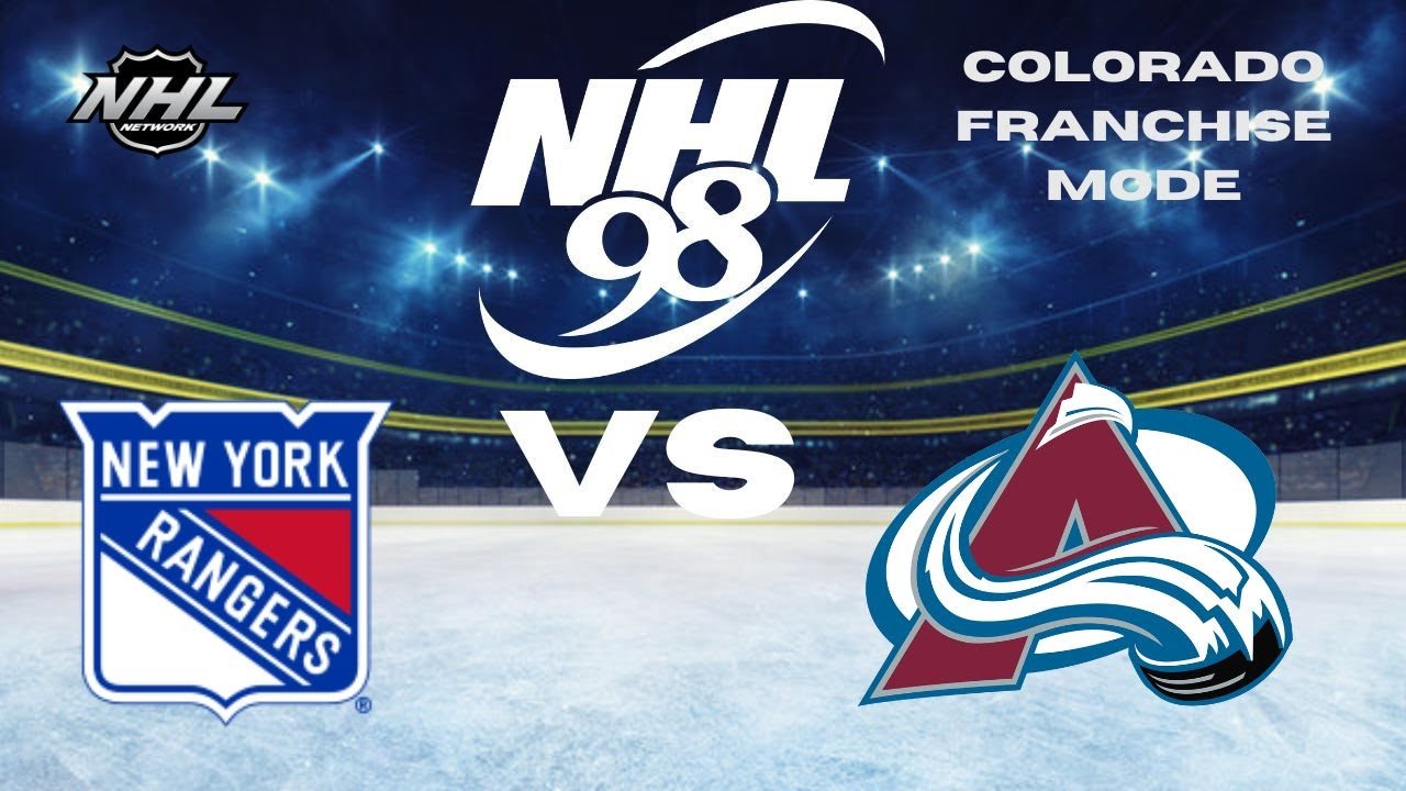 EA NHL 98 Colorado Avalanche Franchise Ep 10 VS NY RANGERS - YouTube
