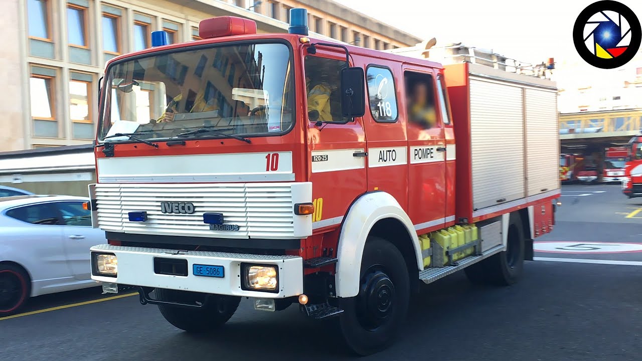 Geneva Fire Dept. Pump (spare) // Tonne-Pompe Genève (réserve) - YouTube
