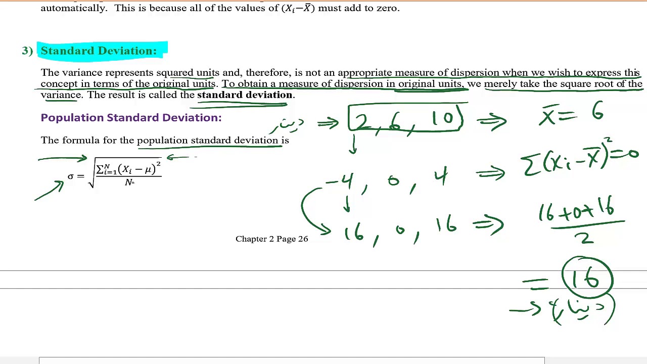 Chapter 2 Part 4: Measures of Dispersion - YouTube