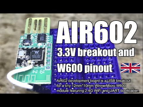 How to get 3.3V from Air602 breakout USB board - WinnerMicro W600 development trick, Air602 ...