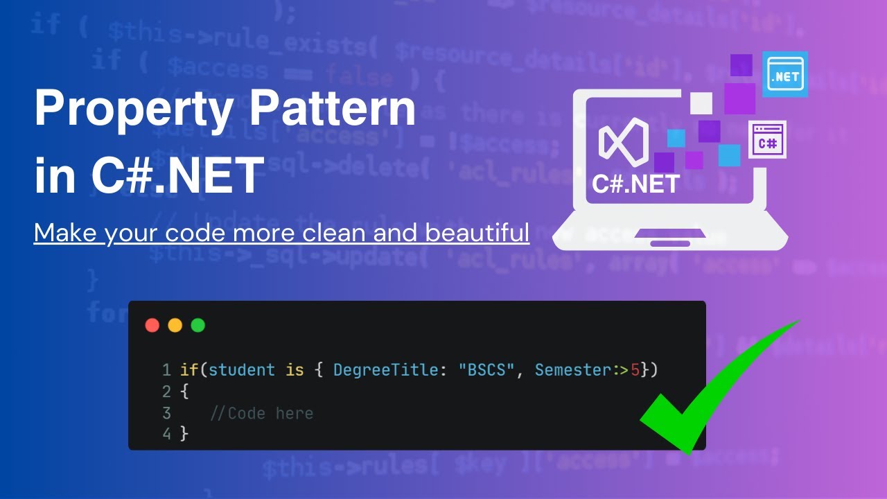 Property pattern in C# with example | Urdu Hindi | Improve your C# in ...
