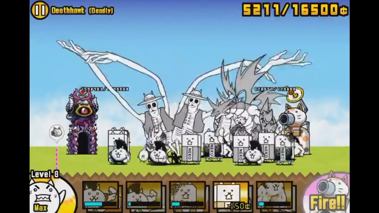 [The Battle Cats] Cat Maniac - Deathhawk (Deadly) with Lufalan Pasalan ...