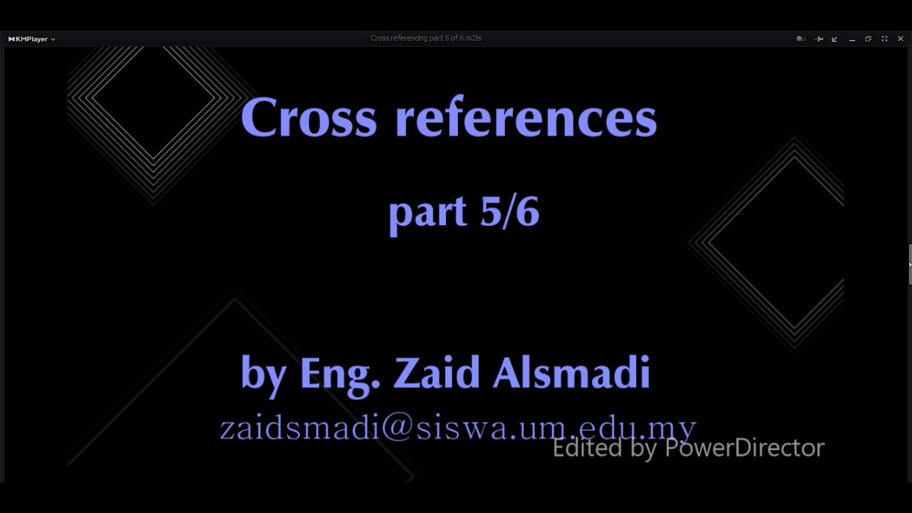 Cross referencing part 5 of 6 - YouTube