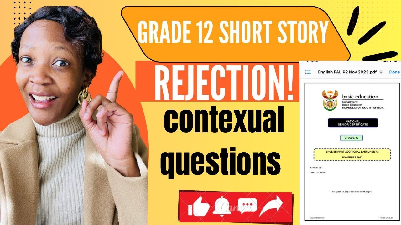How to respond to short story contextual questions: Rejection. - YouTube