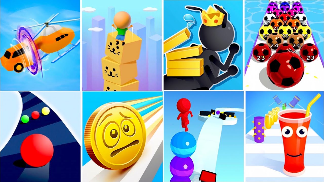 Stack Rider,Juice Run,Color Road,Coin Rush,Tiny Run,Shape-shifting ...
