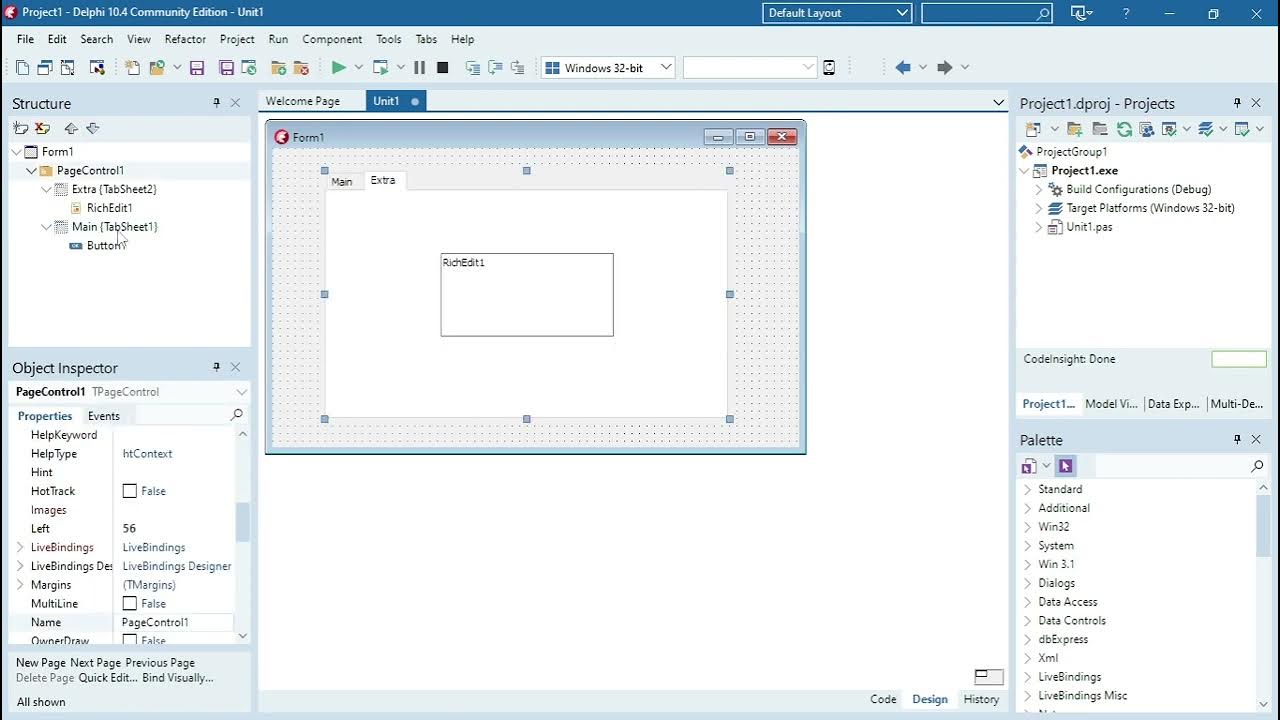 Delphi - PageControl Activepage - YouTube