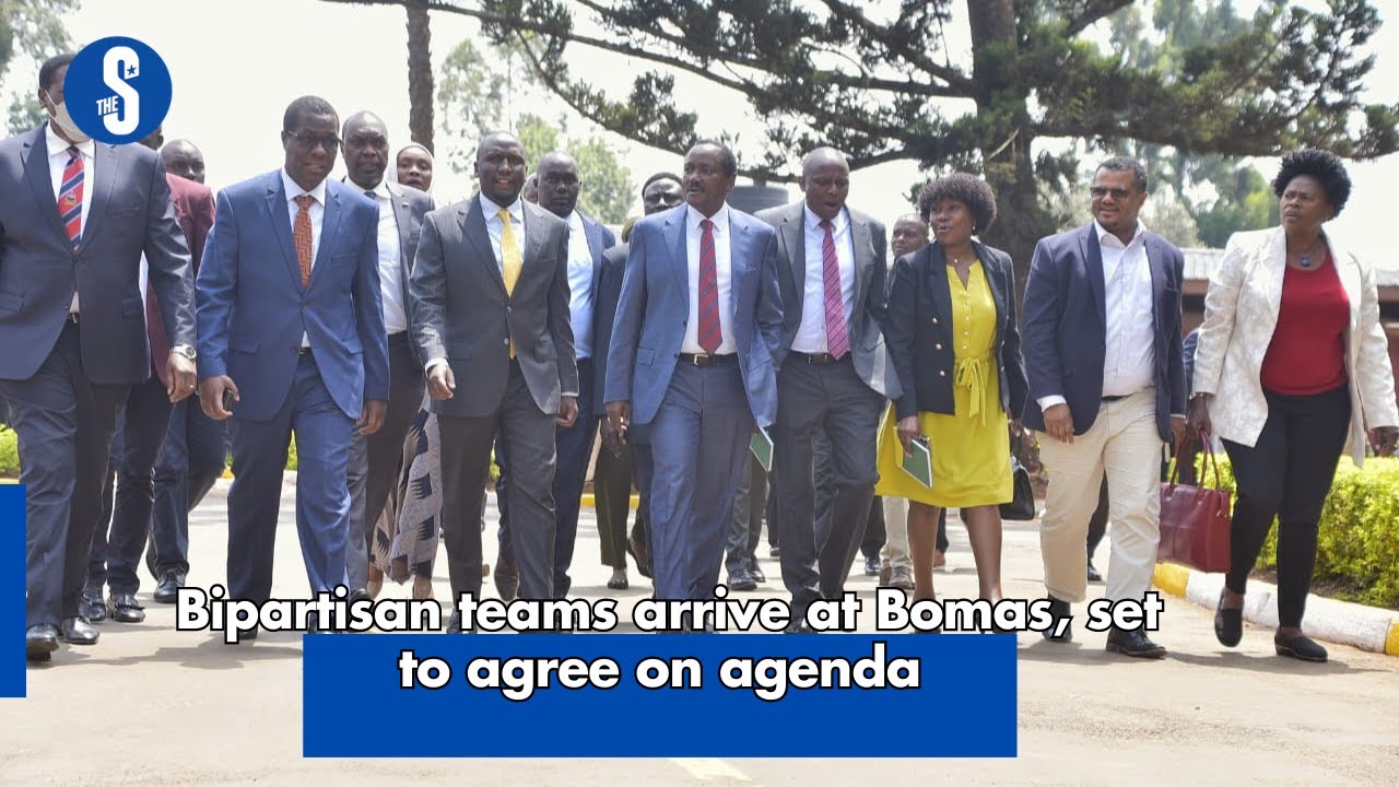 Bipartisan teams arrive at Bomas, set to agree on agenda - YouTube