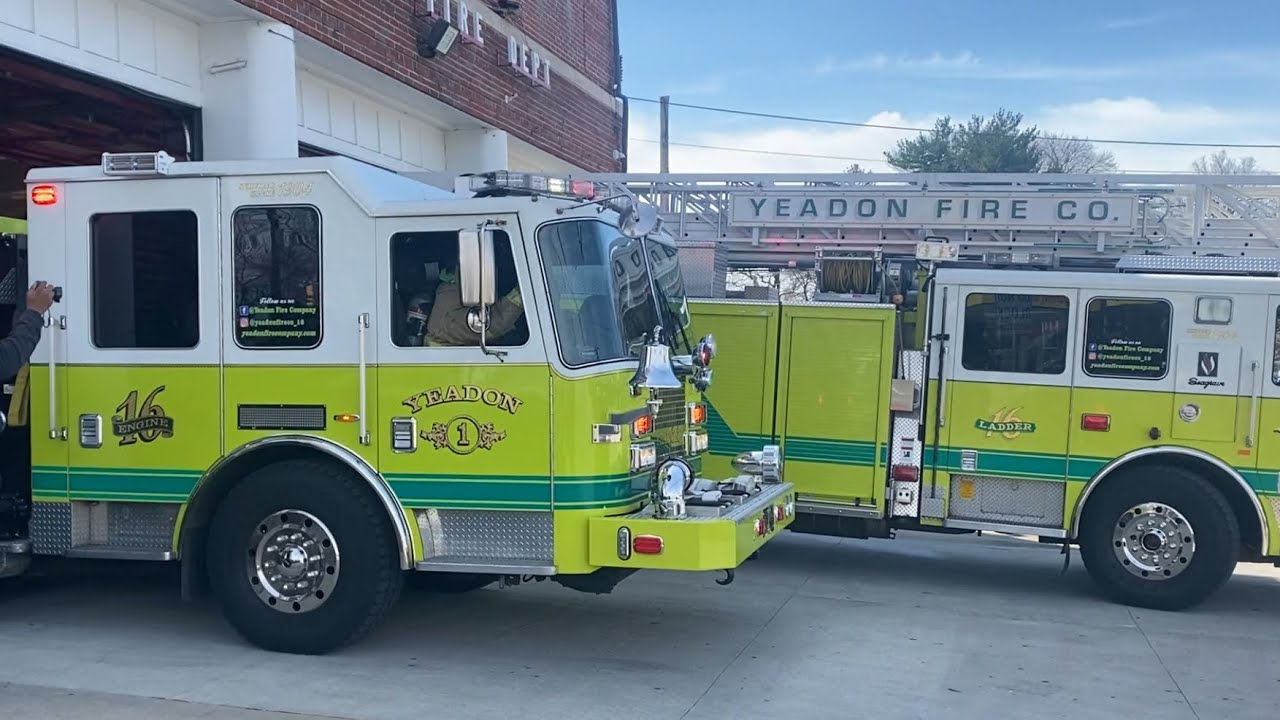 Yeadon Fire Company - Engine 16 Responding to AFA - YouTube