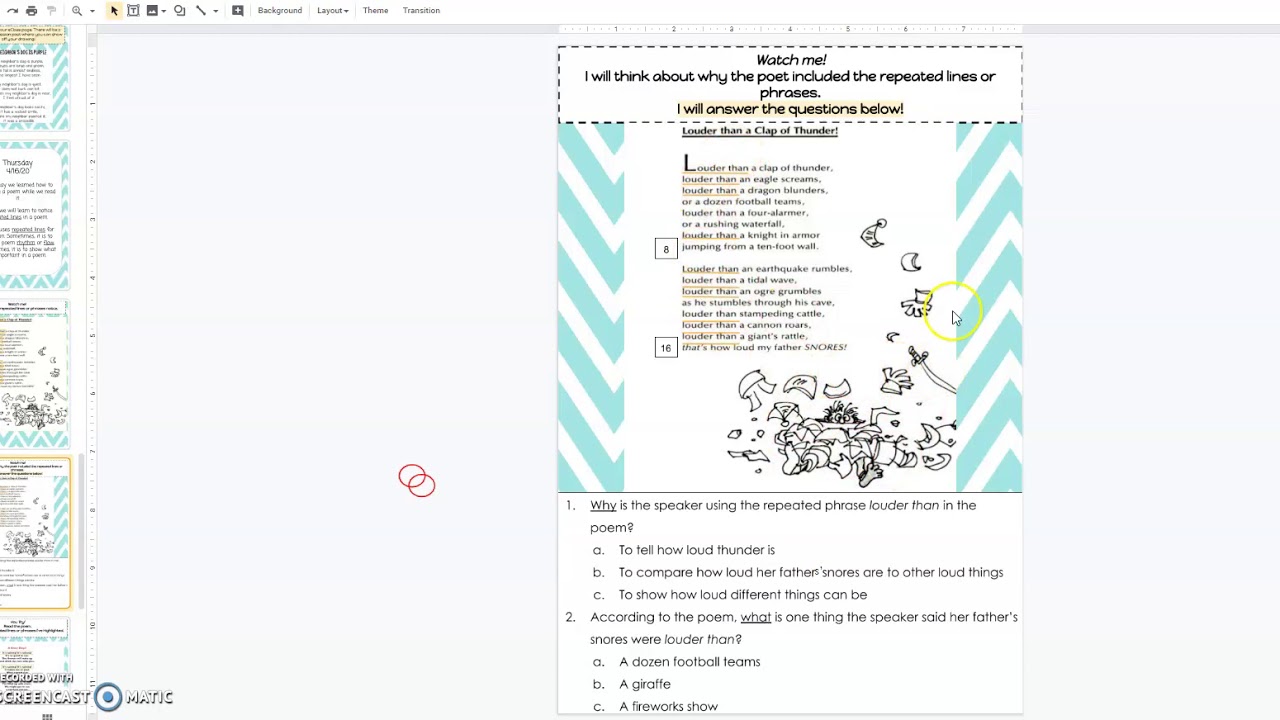 Repeated Lines in Poetry - YouTube
