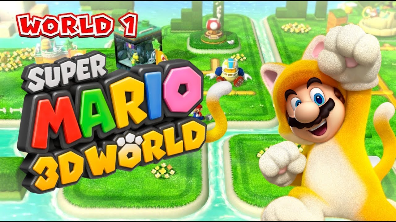 Super Mario 3D World - 100% - Walkthrough Part 1 - World 1 - YouTube