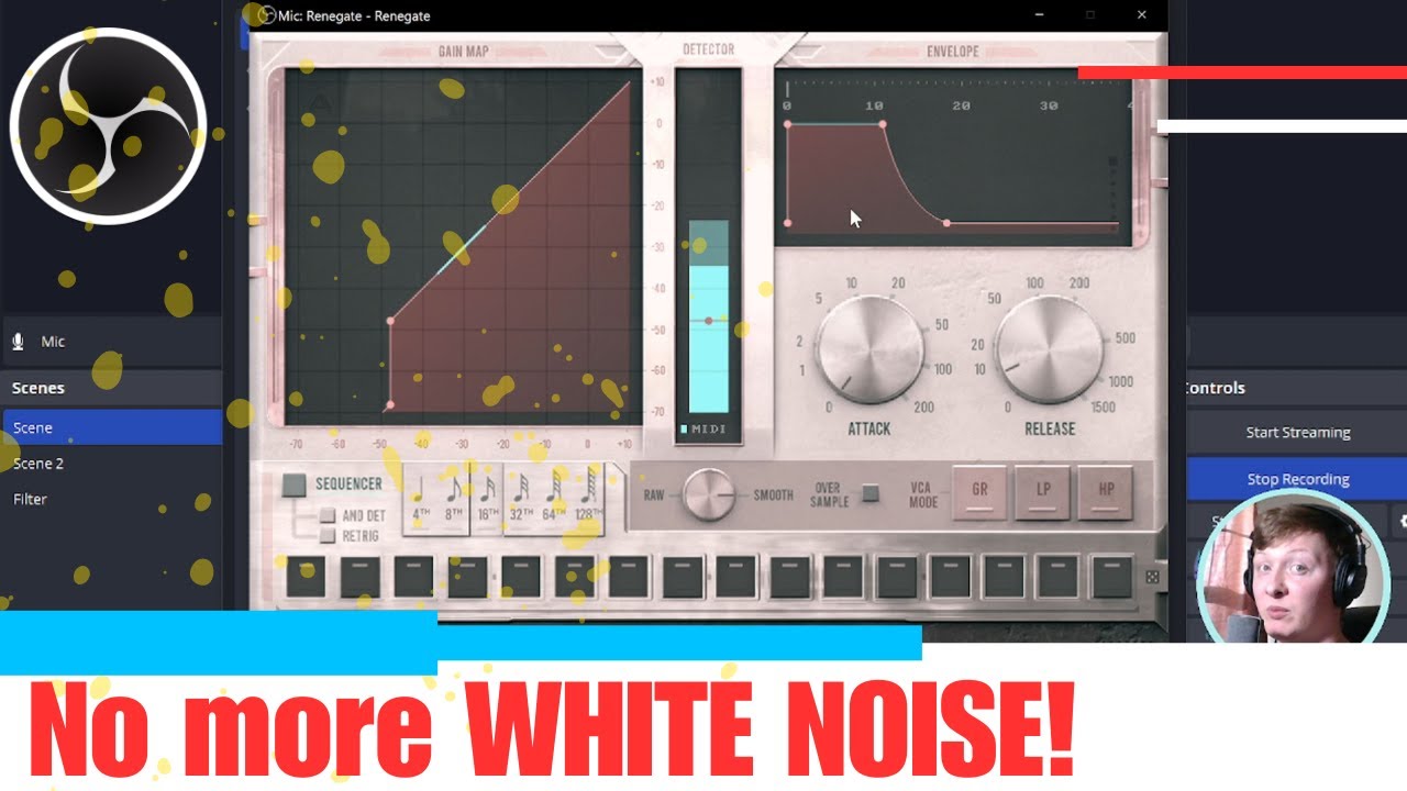How to get rid of White Noise in OBS using Renegate! - YouTube