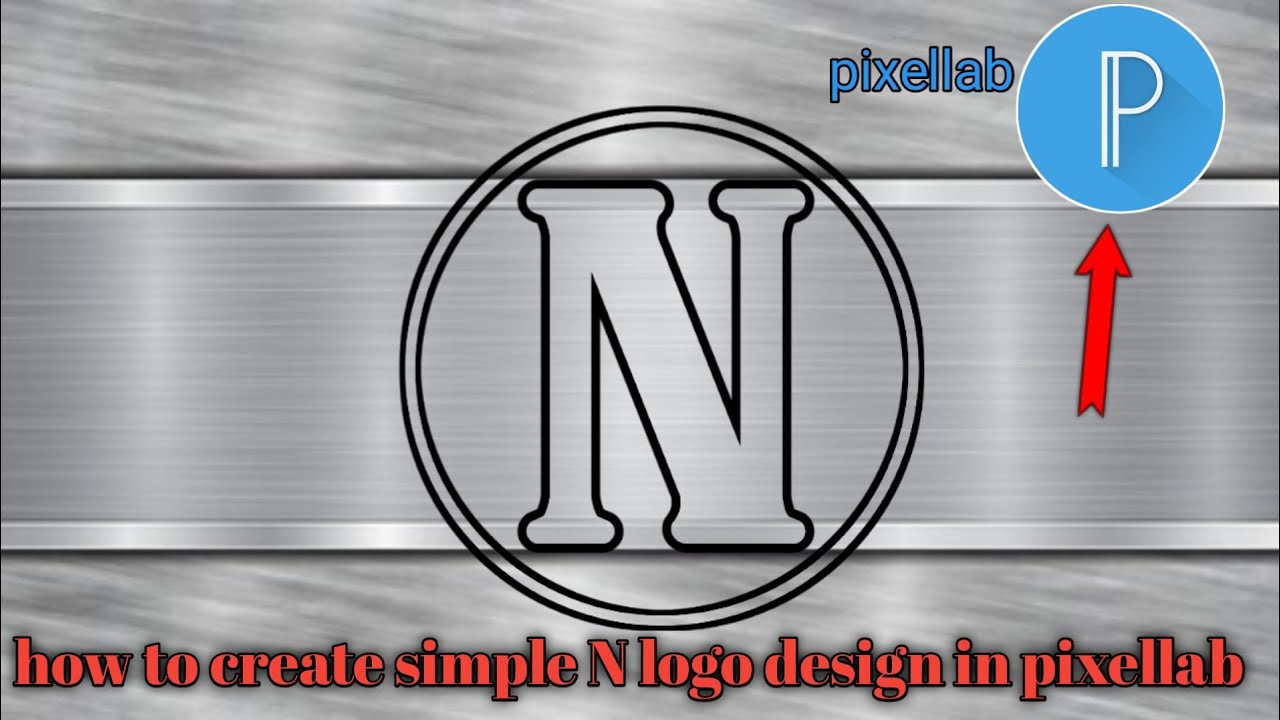how to make simple N logo design in pixellab..tutorial by najeeb khan ...