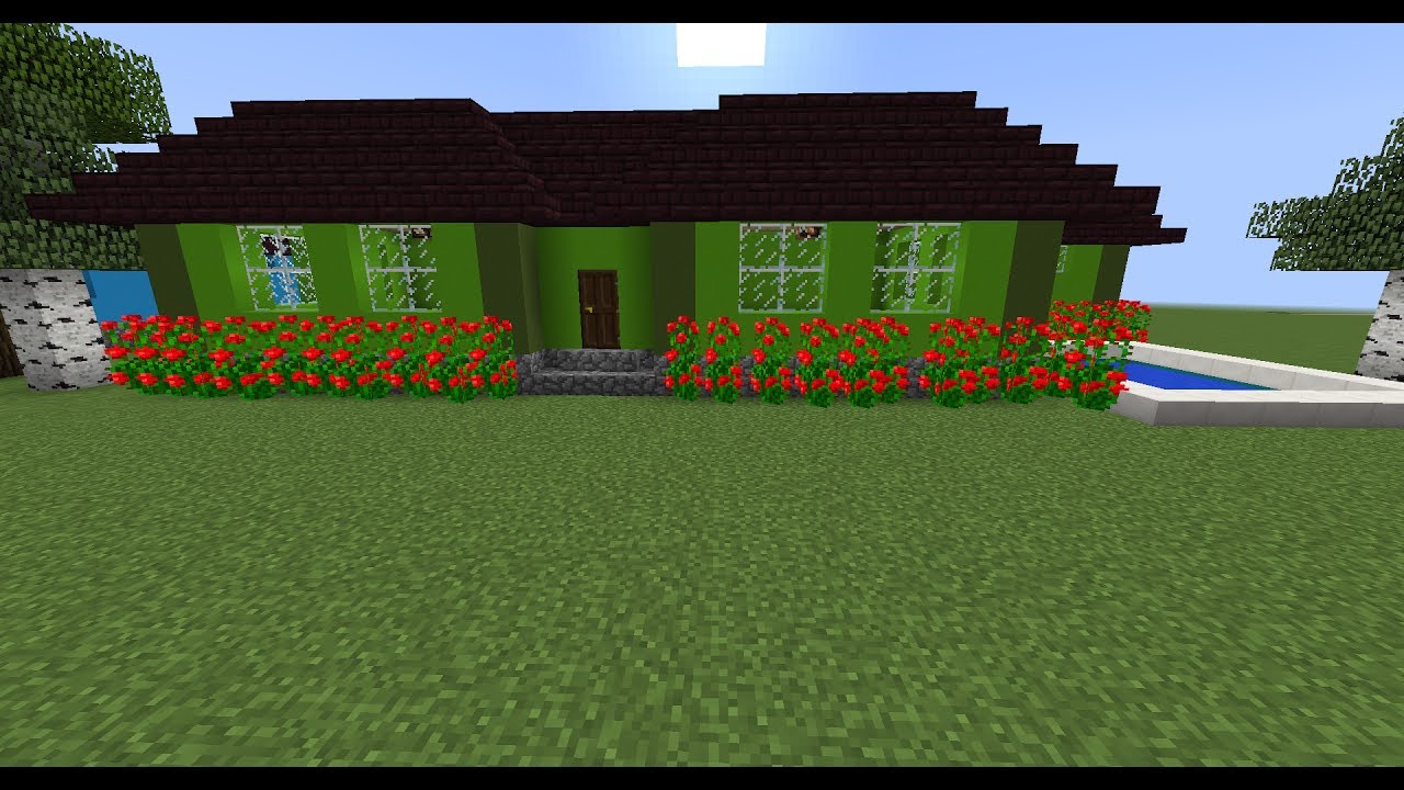 Minecraft ház épités 3.rész (Medencés ház) - YouTube