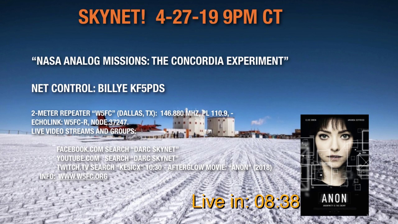 Skynet! 4-27-19 NASA Analog Missions: The Concordia Experiment - YouTube