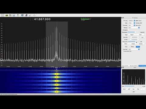 PWM-based AM radio beacon FFT/waterfall plot (RP2040) - YouTube