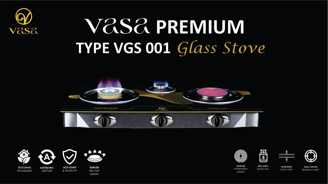 VASA PREMIUM TYPE VGS 001 | GLASS STOVE - YouTube