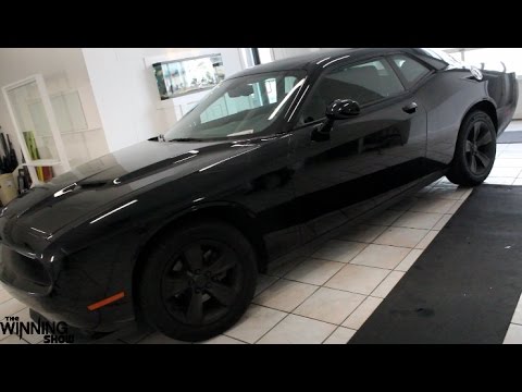 BLACK ON BLACK 2015 DODGE CHALLENGER TINTED BY WINNING WINDOW TINTS ...