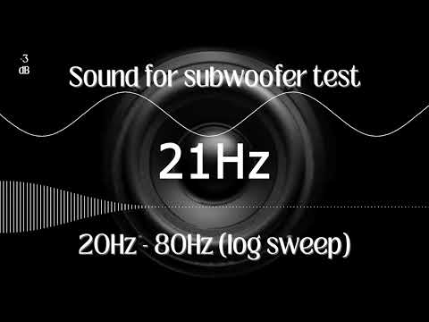 Check Your Subwoofer. Ultra low-frequency sweep sound 20-80 Hertz (Exponential Scale)
