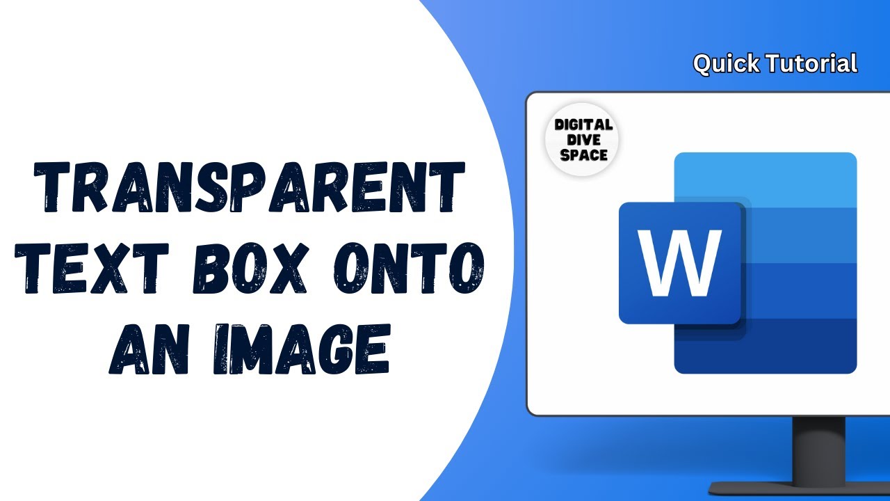 How to add a transparent Text Box onto an image in word - YouTube