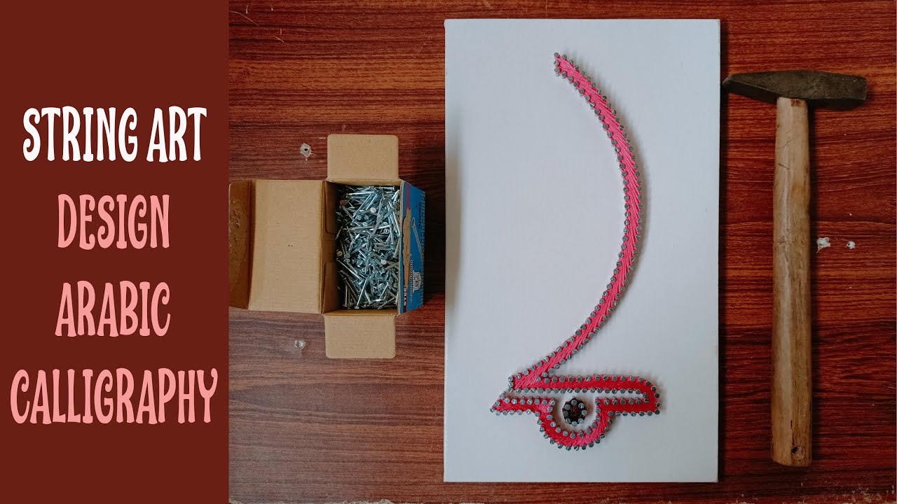 how to make string art for beginners, simple and easy design - YouTube