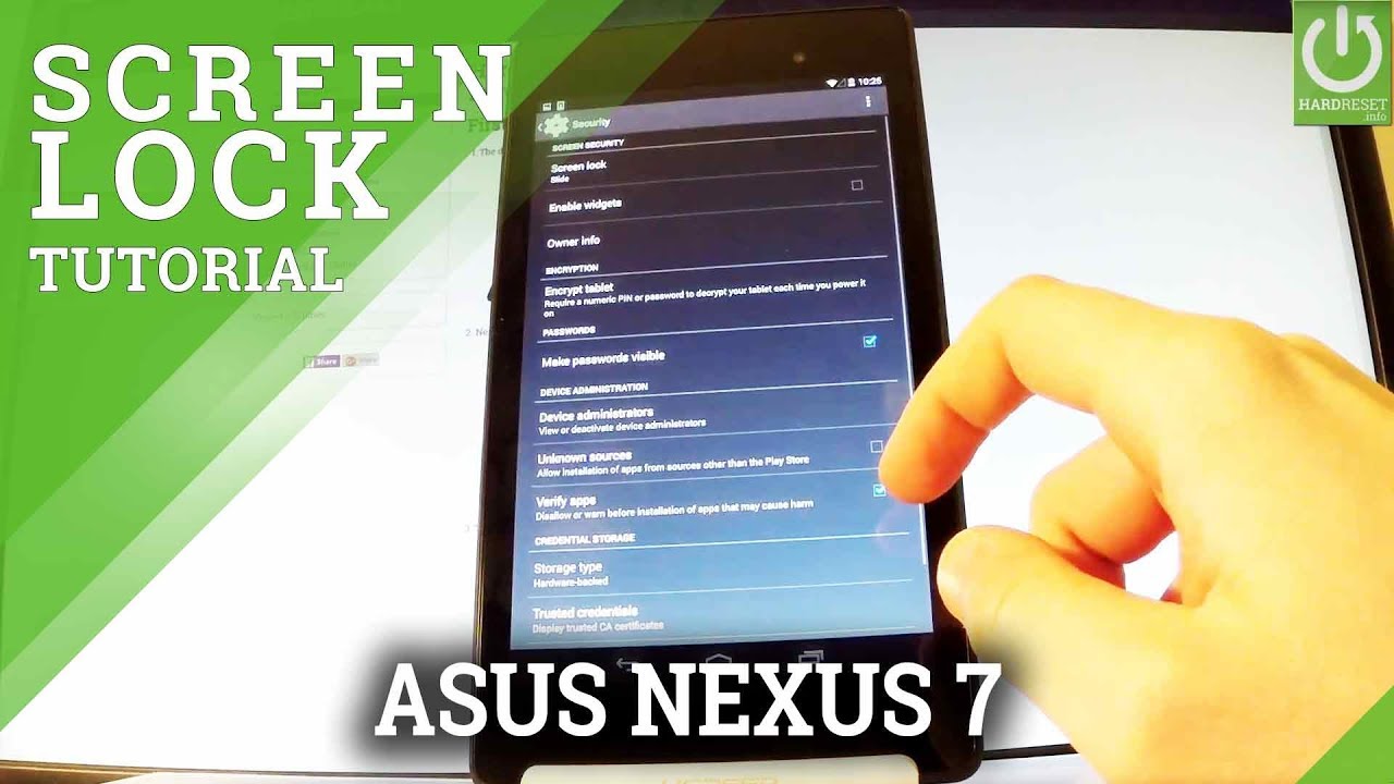 How to Set Pattern Lock on ASUS Nexus 7 - Secured Lock Screen - YouTube