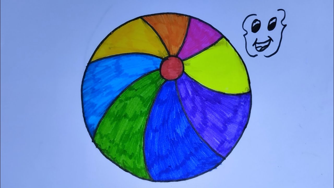 How To Draw Ball For Beginners || 'B' For Ball Drawing Tutorial ...