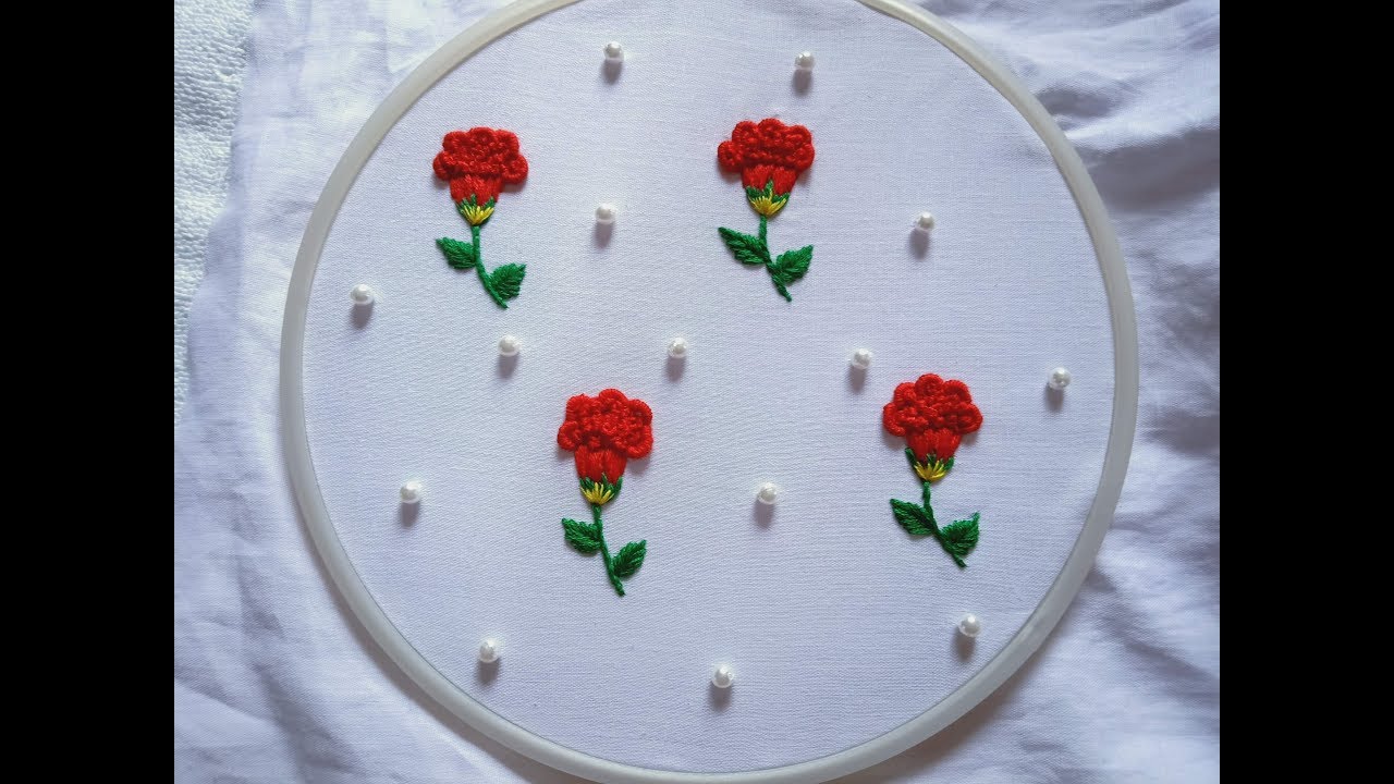 Hand embroidery. Hand embroidery all over design . - YouTube