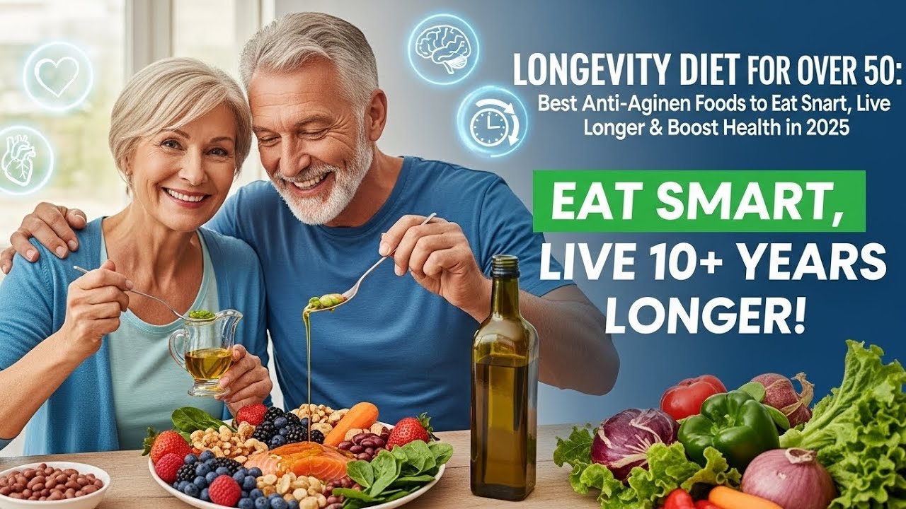 Ages 50 - 80 Longevity Diet : Best Anti-Aging Foods to Eat Smart, Live ...