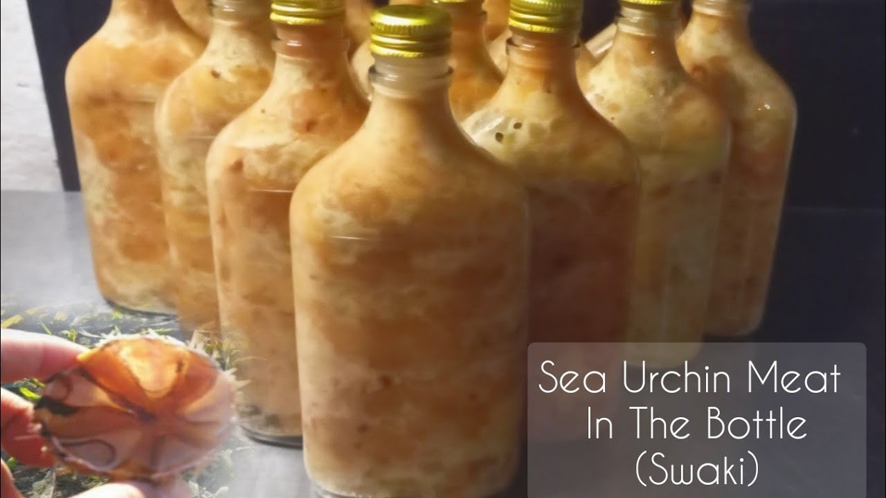 Processing Sea Urchin Meat In The Bottle To Be Sold At The Philippine ...