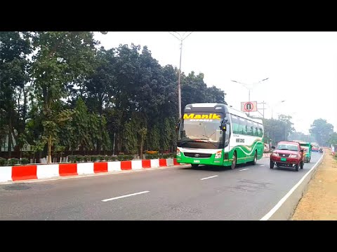 Manik Express Hyundai Ac Bus Live View In Road || Dhaka -Bogura -Dhaka ...