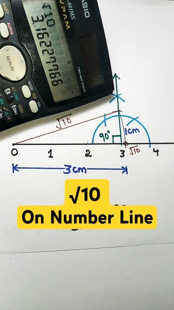 Represent root 10 ( √10 ) on number line - YouTube