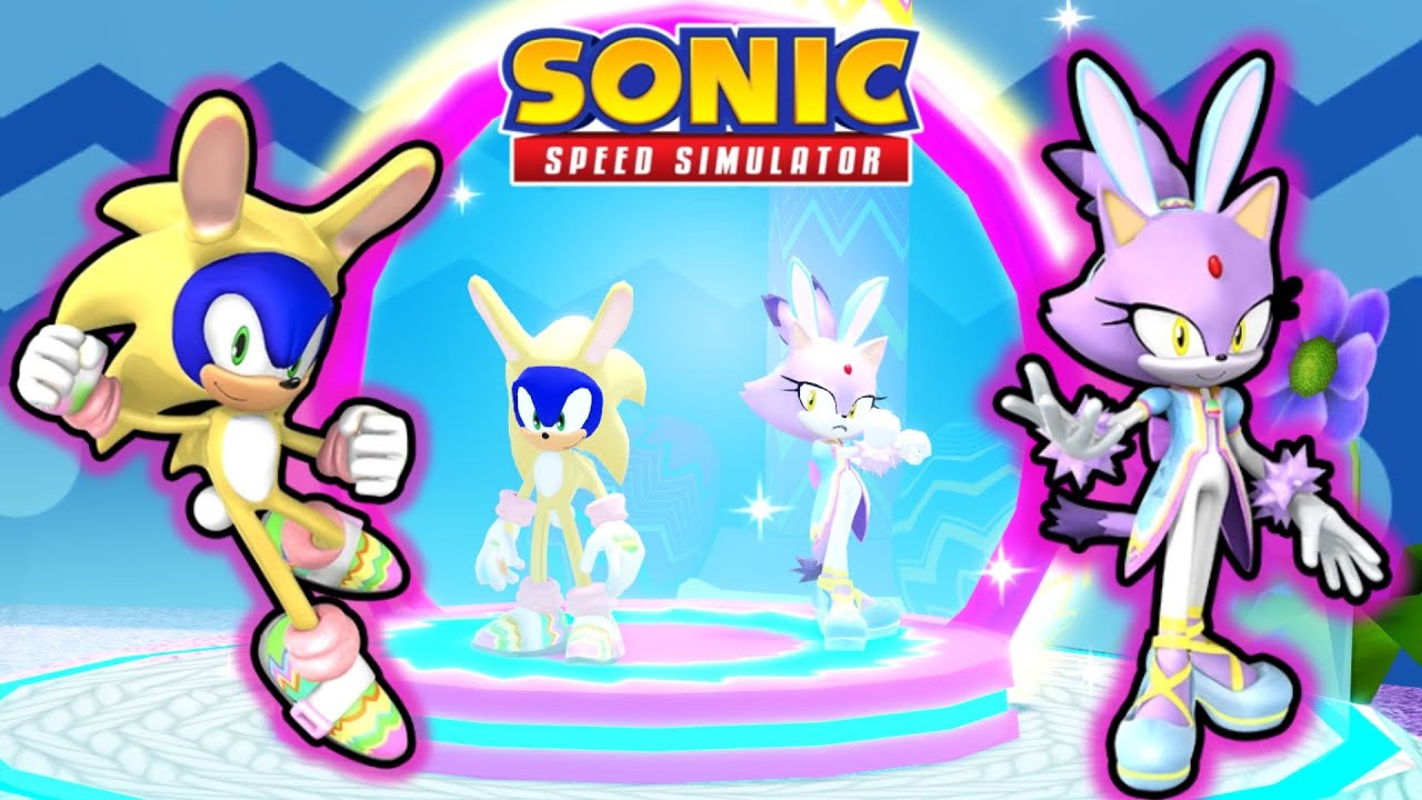 Easter Sonic + Easter Blaze In Sonic Speed Simulator! - YouTube
