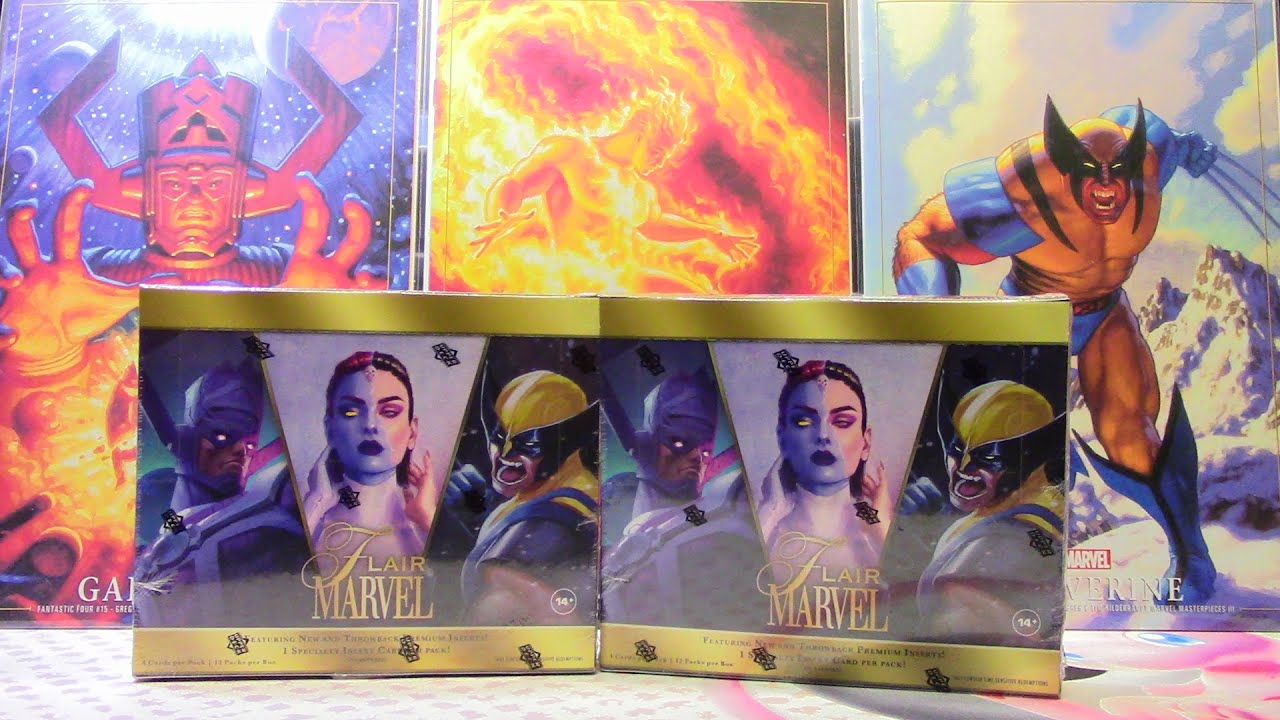 I GOT A CASE HIT! Flair Marvel 2-Box Break - YouTube