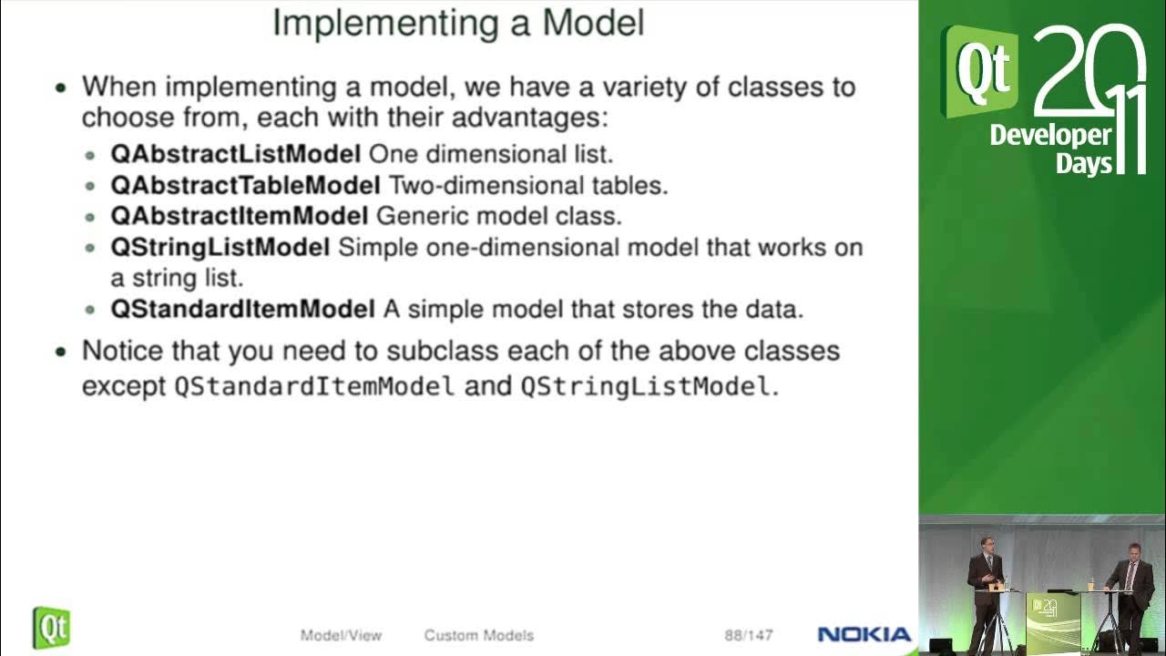 Qt DevDays 2011, Advanced Qt - A Deep Dive 5/6 - ModelView Part 1: Volker Krause, Jesper ...