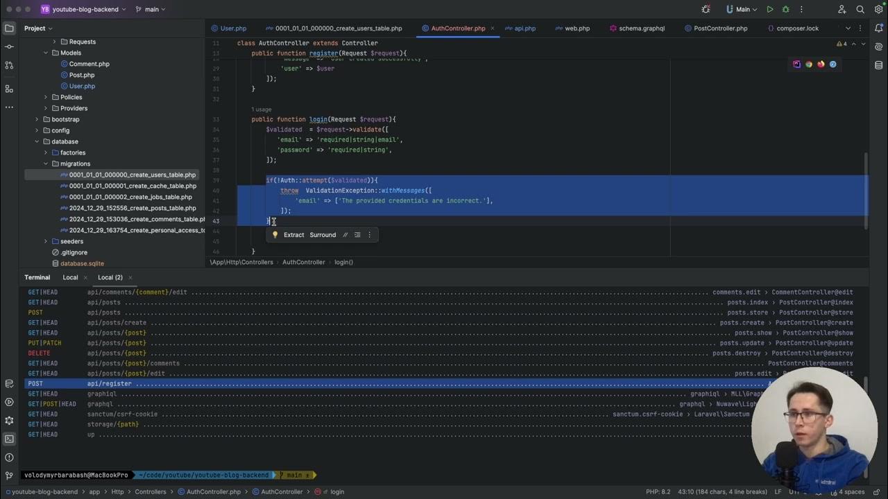 011 - Autenticazione con Laravel Sanctum - YouTube