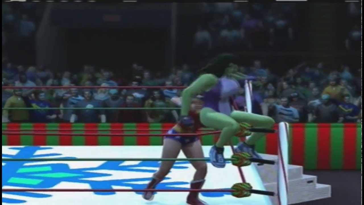 She-Hulk (c) vs. Wonder Woman, Divas Championship (North Pole Riot I ...