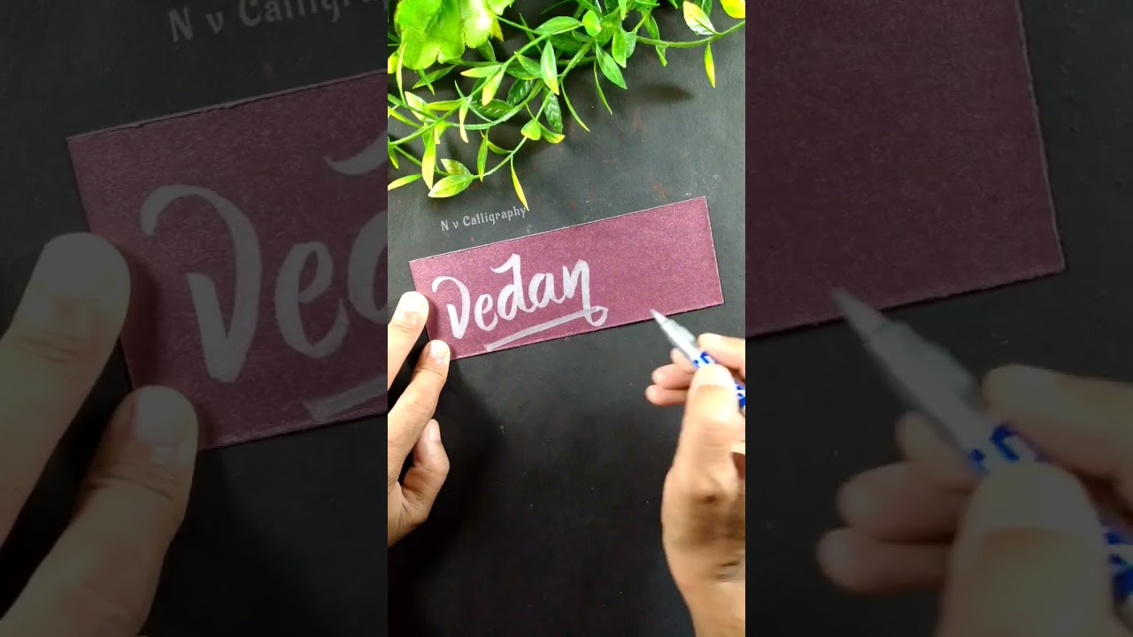 Vedanshi name Calligraphy #shorts #nvcalligraphy #lettering #alphabet # ...