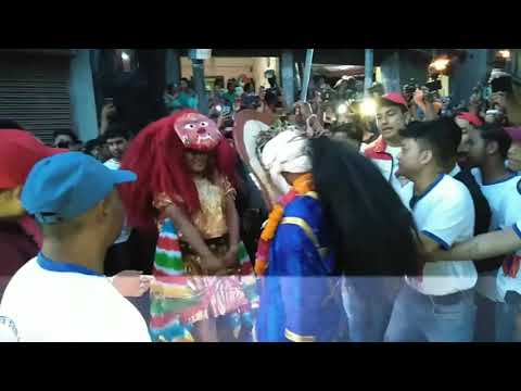 Basantapur jatra//Pulu kisi,Bhairav and lakhe together.