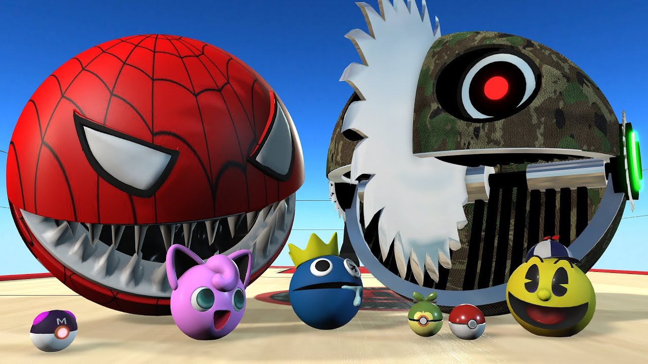 ROBOT PACMAN VS MONSTER PACMAN USE POKEMON NEW fun ADVENTURE PACMAN POKEMON V16 - YouTube