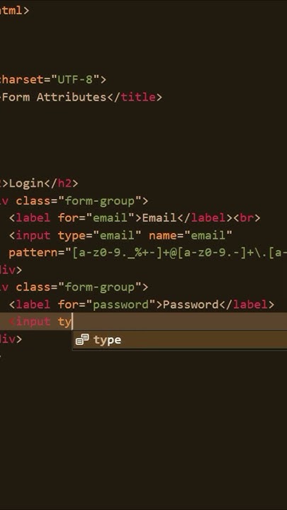 Form Validations In Html Pattern Attribute Shorts Youtube