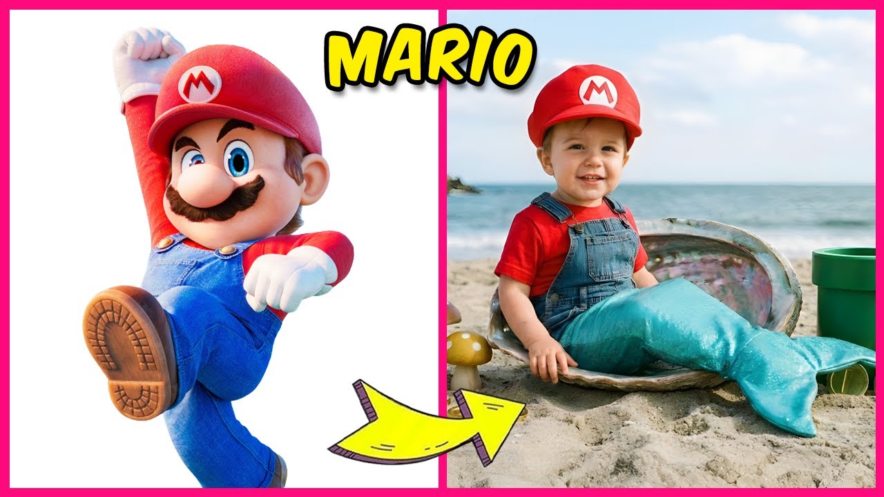 🍄 SUPER MARIO GALAXY Movie Character as Mermaid + Guess The Voice ...