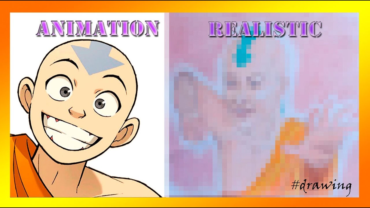 🔴😱Let's draw AVATAR Aang IN REALISTIC version🔥👌/The Last Airbender ...