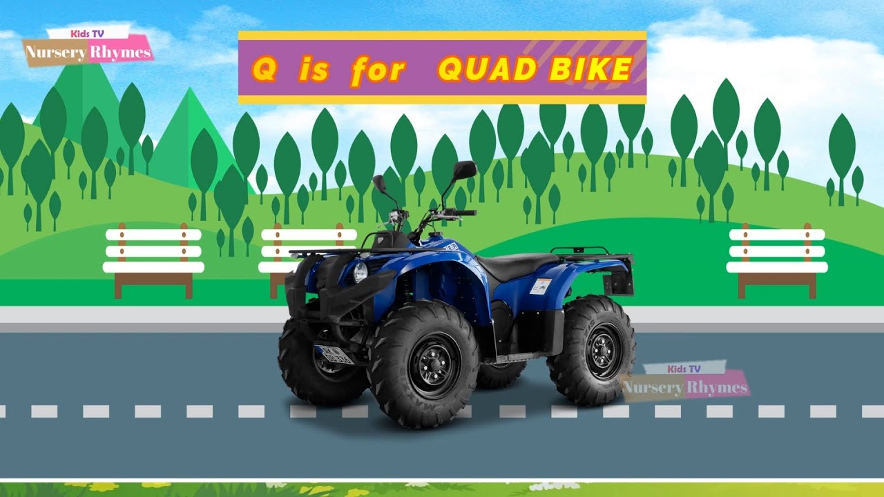 Quad Bike Vehicle Alphabet song, Phonics Song, ABCD Alphabet Song, ABC ...